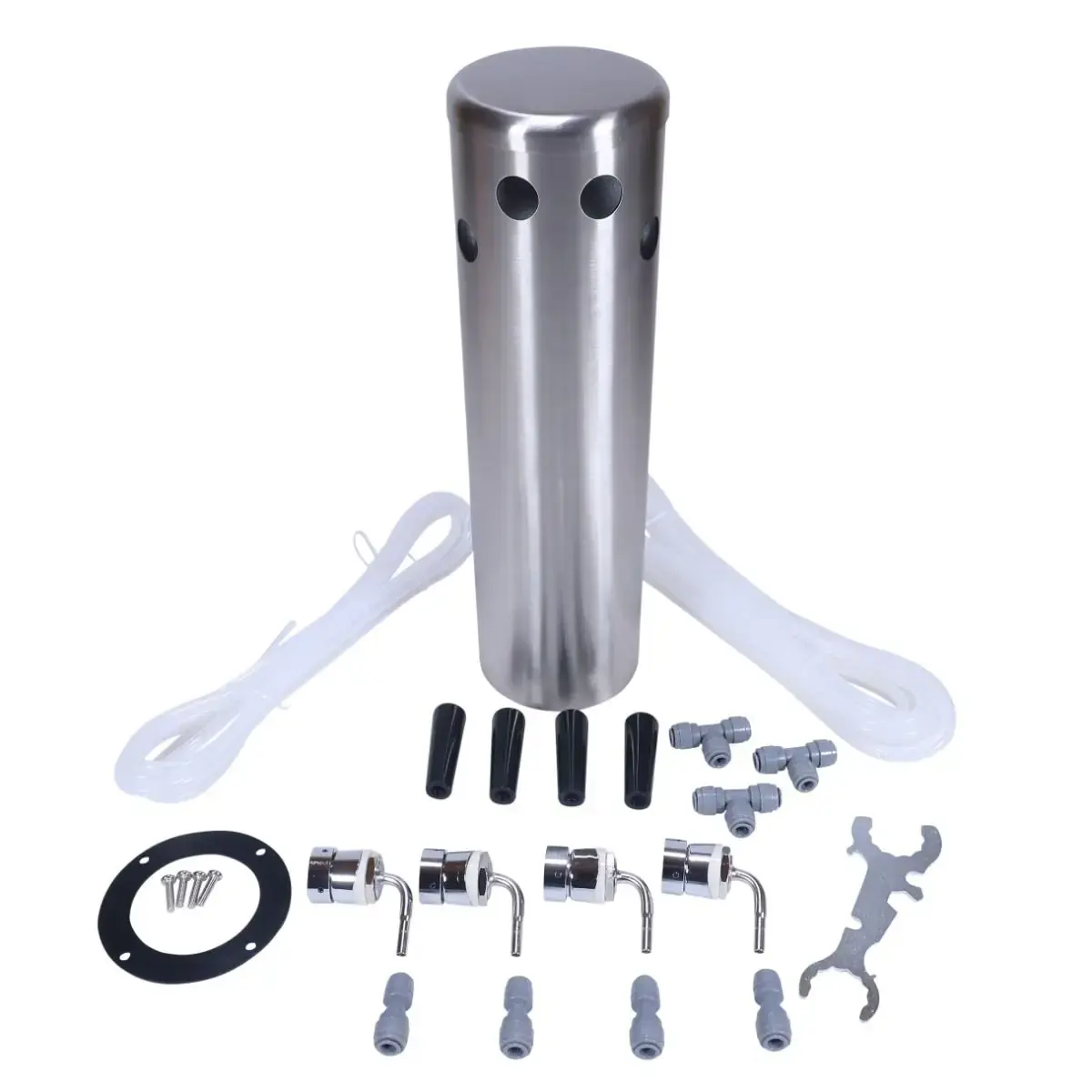 Draft Tower for 4 Taps - Set with Hoses and Fittings